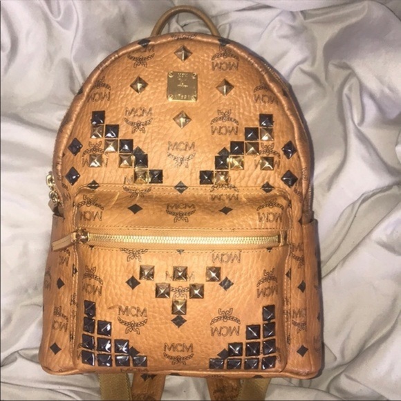 MCM | Bags | Authentic Mcm Luxury Cognac Backpack Unisex | Poshmark